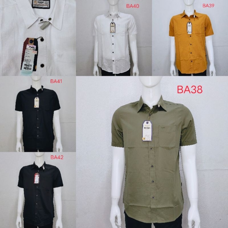 Jual Emba Classic Kemeja Pria Regular Fit BA38 BA39 BA40 BA41 BA42 ...