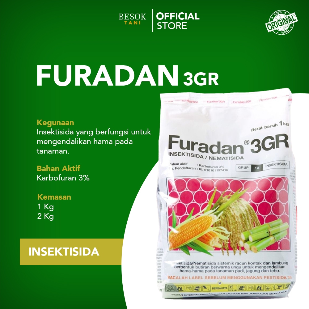 Jual FURADAN 3 GR | Insektisida | Mengendalikan Hama Tanaman | FMC | Shopee Indonesia