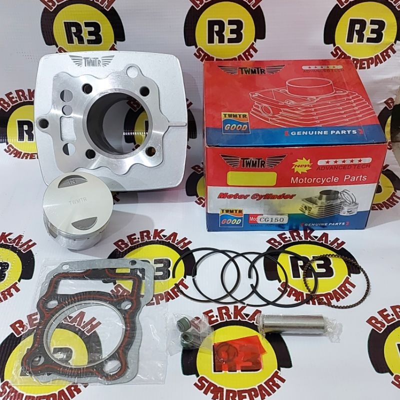 Jual Cylinder silinder blok Kaisar 150cc Non Radiator set paking blok seher standar motor roda ...