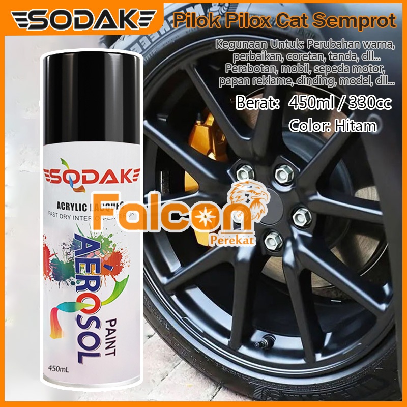 Jual Cat Semprot Mobil Hitam Black SODAK 330cc Cat Semprot Premium ...