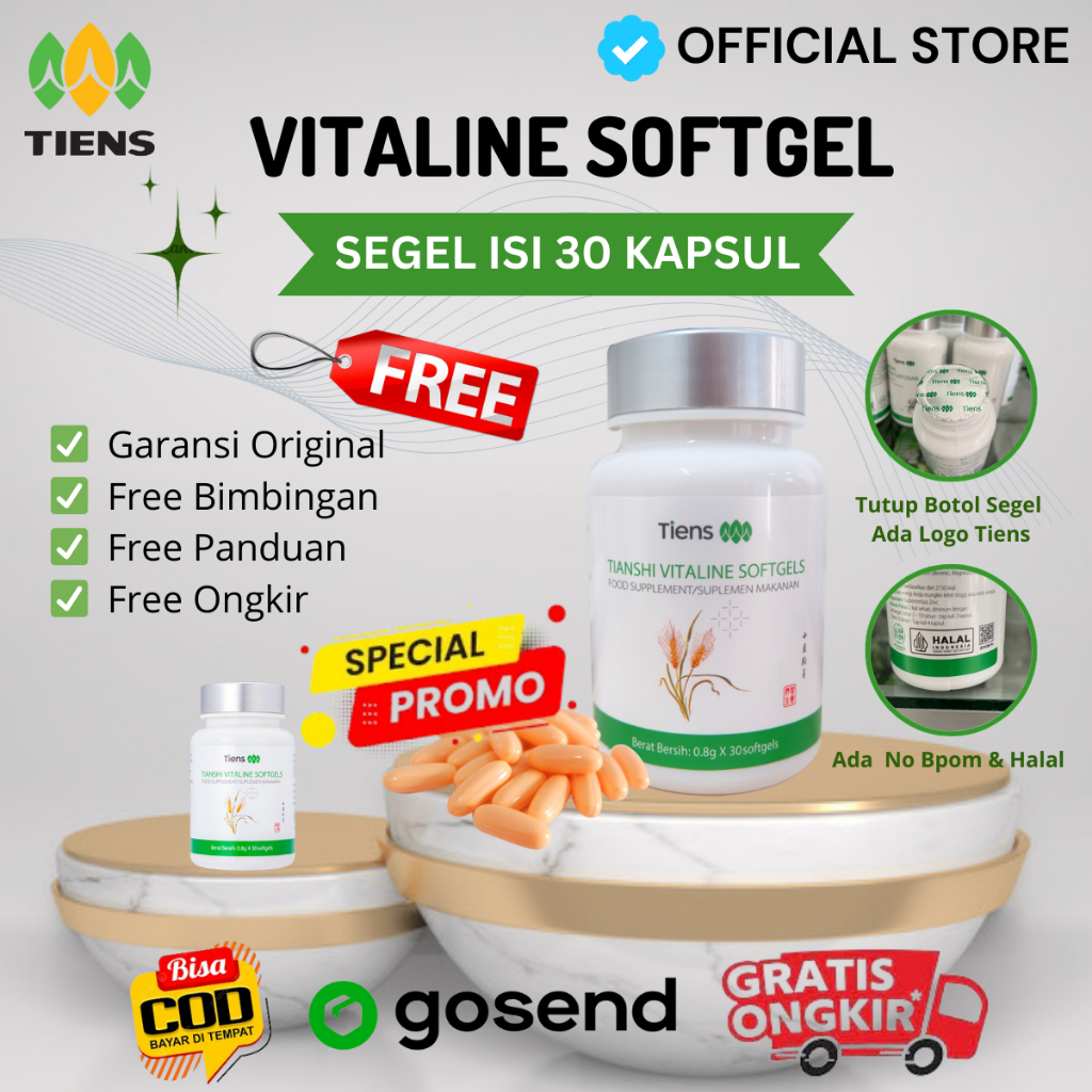 Jual VITALINE SOFTGEL TIENS ORIGINAL 1 BOTOL ISI 30 KAPSUL | Shopee Indonesia