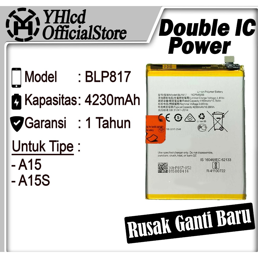 Jual Baterai Batre Oppo BLP817 Oppo A15 / A15S Kualitas Mutuua - Barang ...
