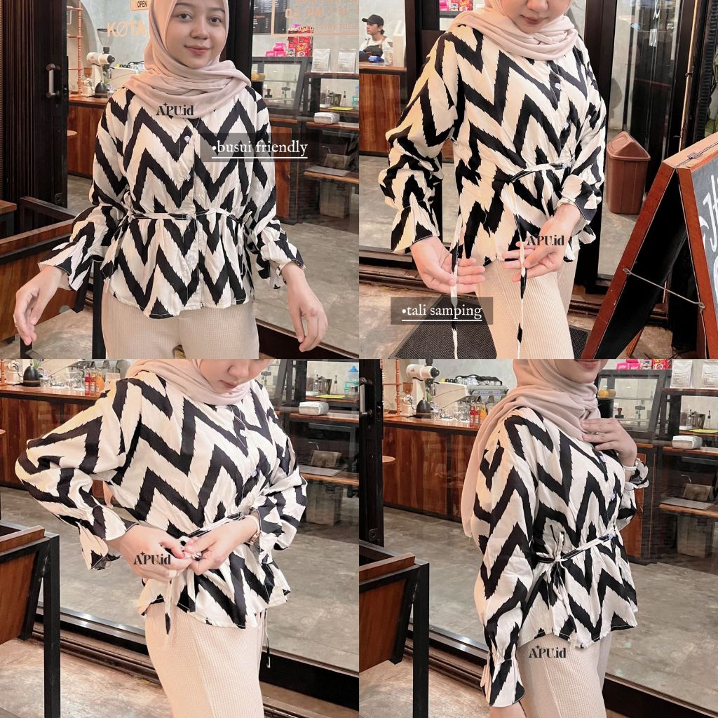 Jual BLOUSE MOTIF BUNGA RAYON TWILL Atasan Wanita | Shopee Indonesia