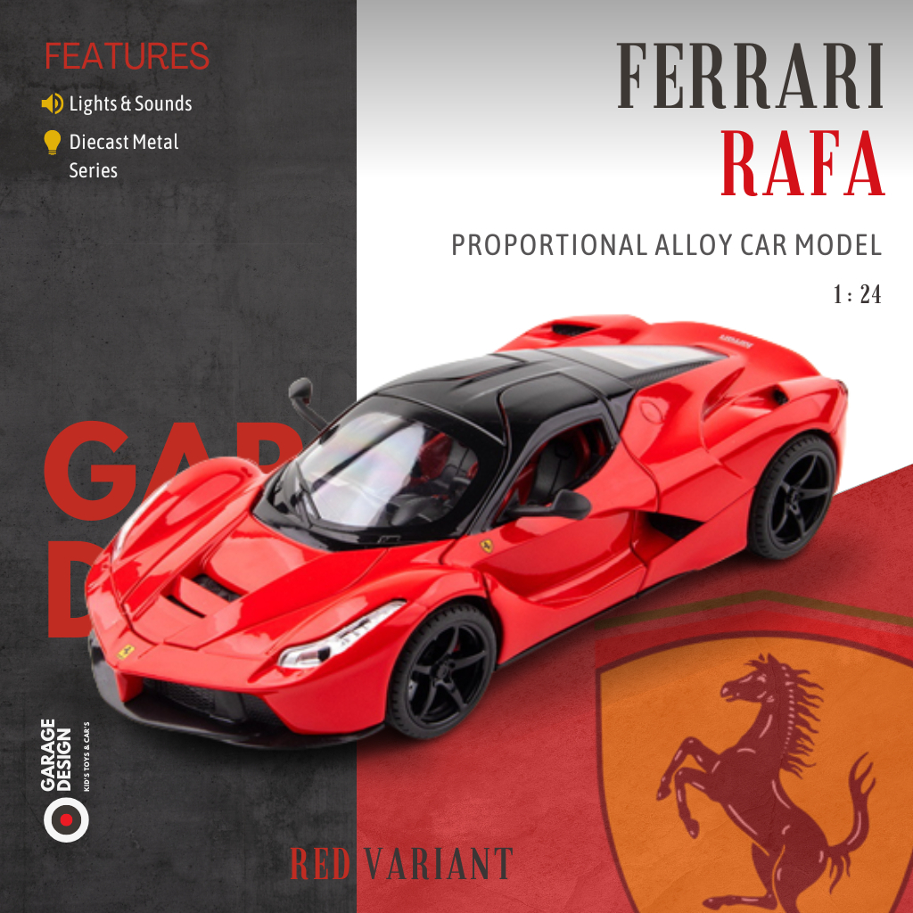 Jual Miniatur Diecast Mobil Ferrari RAFA 1:22 - Mobil FERRARI Alloy ...