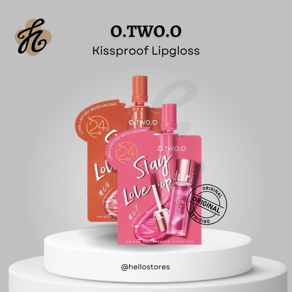 Jual O.Two.O Kissproof Lipgloss Matte Lip Tint Sample Sachet Pack 1.5mL ...