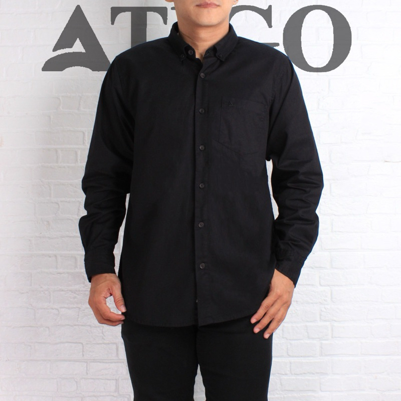Jual Kemeja Panjang Pria Kemeja Hitam Pria Lengan Panjang Kemeja Hitam ...
