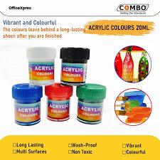 Jual Cat Akrilik 6Warna Botol 20ml / Cet Acrylic Colour Painting / Cat ...