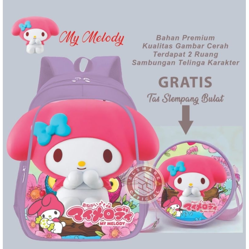Jual Tas Kuromi My melody Tas Anak Perempuan TK Tas Ransel Naka Sekolah TK Tas Ransel Anak ...