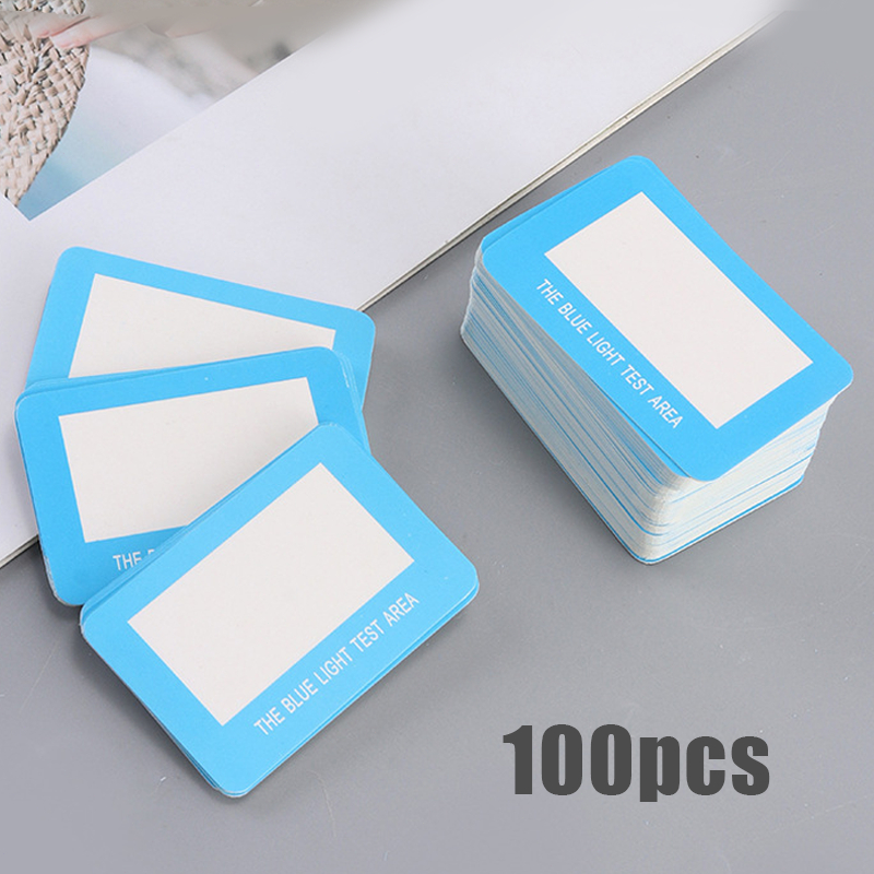 Jual 100PCS Kartu Test Kacamata Blue Light Uv UV Test Paper Test Paper ...