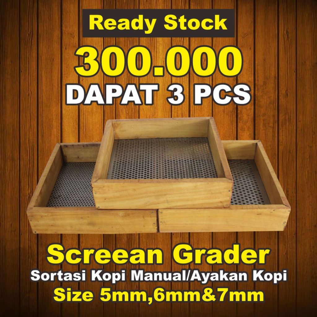 Jual Coffee beans Screen Grader / Ayakan kopi / Sortasi kopi (Dapat ...