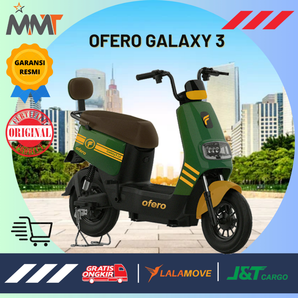 Jual MMT AKSESORIS SEPEDA LISTRIK TYPE OFERO GALAXY 3 LITHIUM GARANSI ...