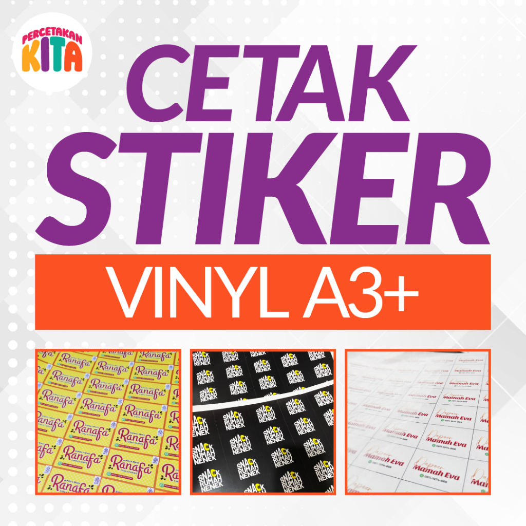 Jual STIKER VINYL / STIKER TRANSPARANT A3+ (Cocok untuk Label Produk ...