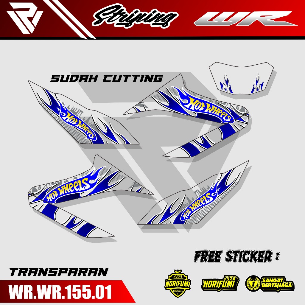 Jual Stiker Wr 155 Transparan Sticker Striping Motor Wr155 Motif ...