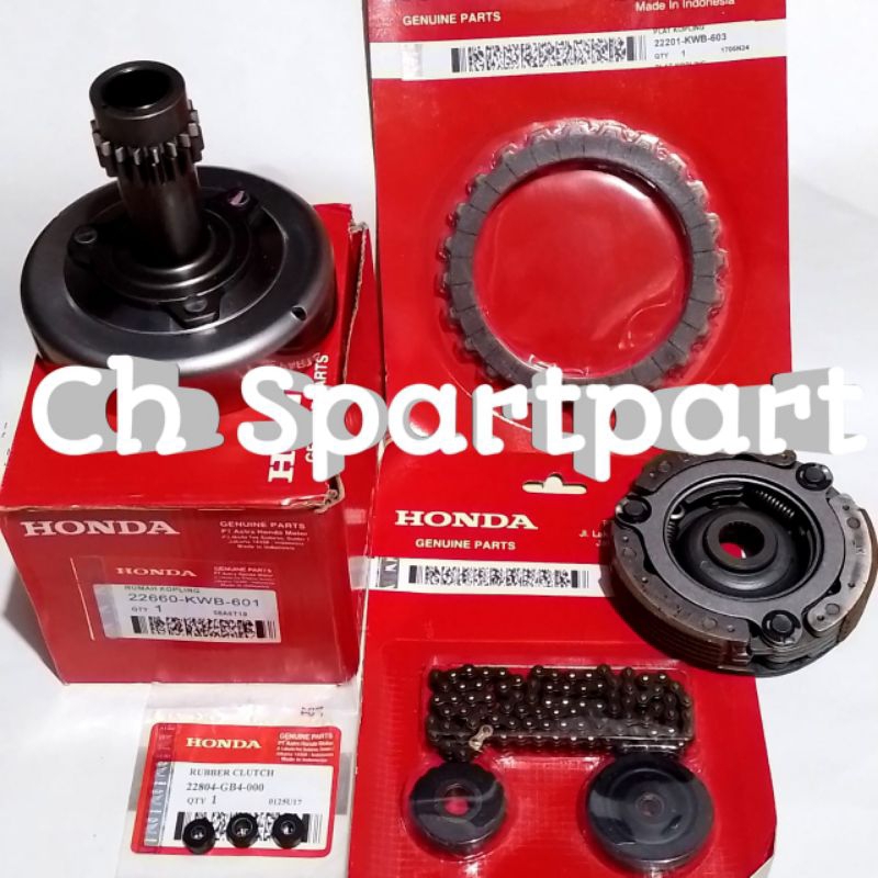 Jual Paket Lonceng + Kampas Ganda Assy + Plat Kopling + Rantai Keteng Honda Blade Revo Absolute ...