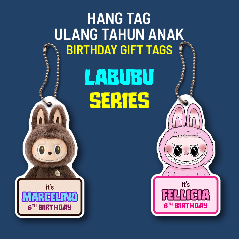 Jual [27PCS] HANG TAG ULTAH ANAK LABUBU LUCU HANGTAG ULANG TAHUN ANAK ...