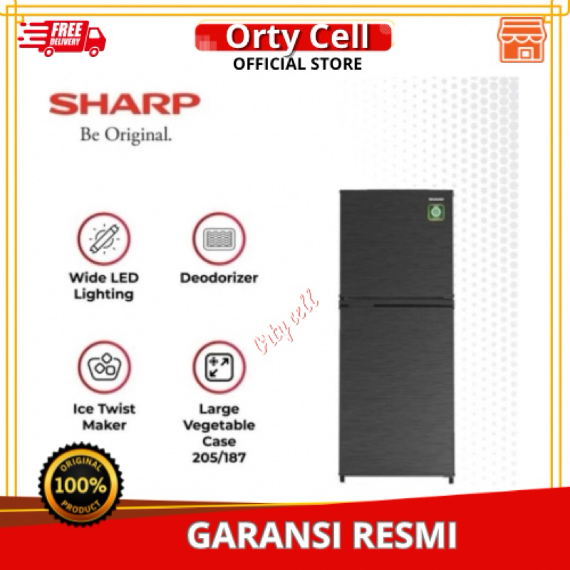 Jual KULKAS SHARP SJ-236MNHS LOW WATT 2 PINTU GARANSI RESMI | Shopee ...