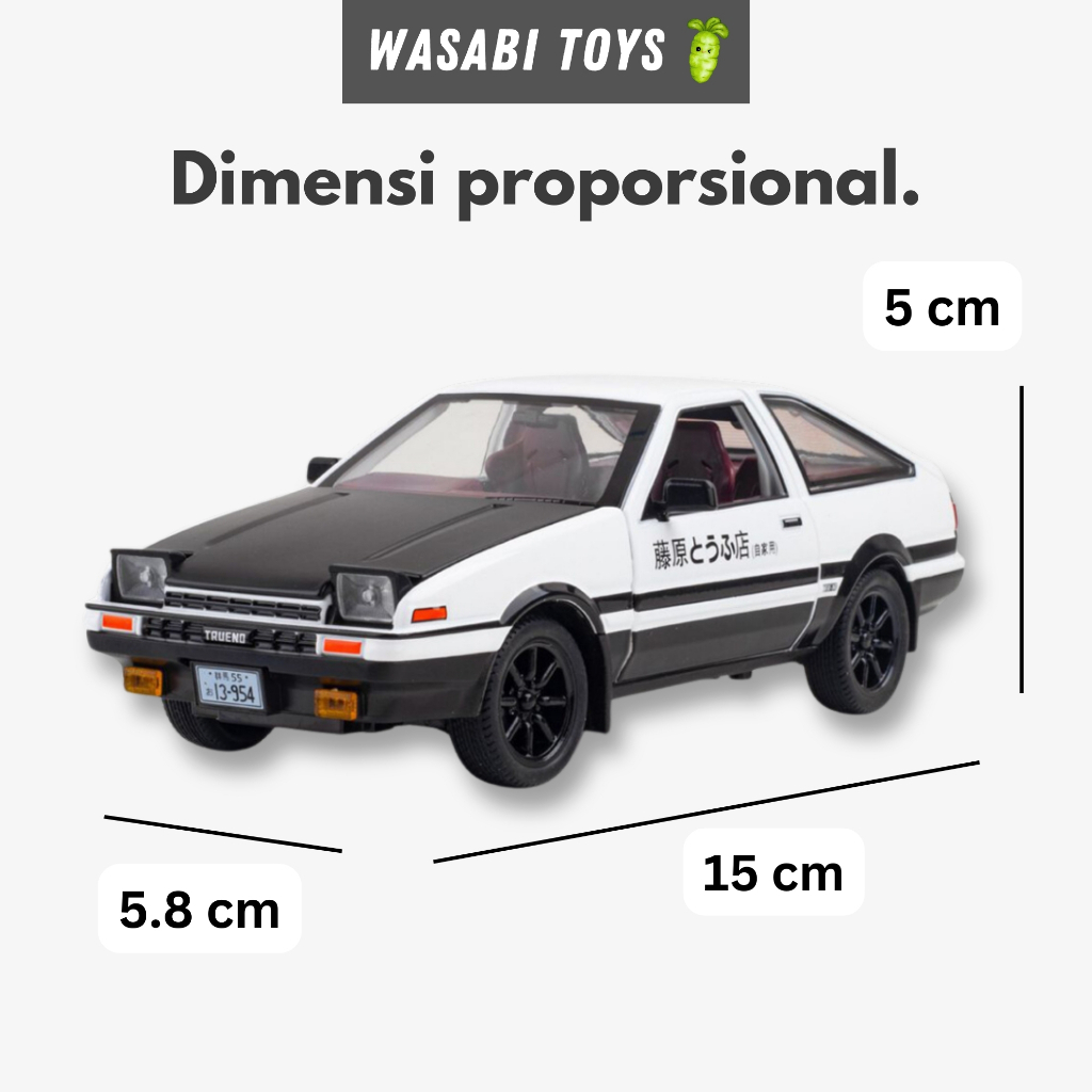Jual Diecast 1:30 Toyota AE 86 AE86 Trueno Official Licensed Initial D Upgrade (Dapat Alas Mobil ...