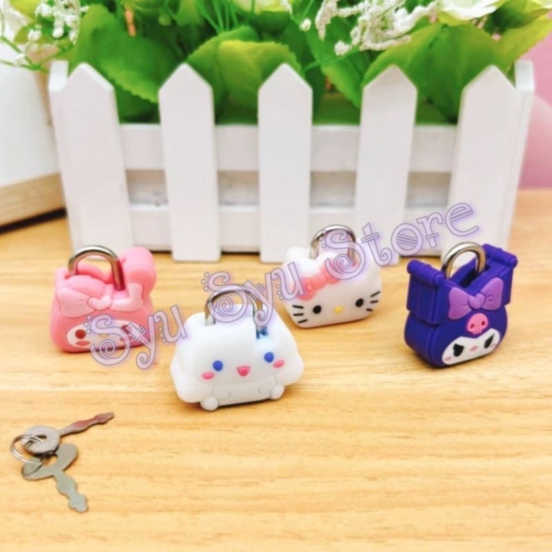 Jual Gembok Mini Kuromi Cinnamoroll My Melody Hello Kitty | Shopee ...