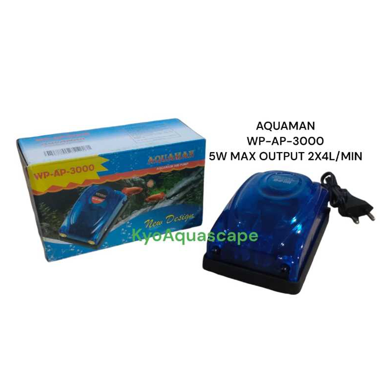 Jual aerator air pump 2 lubang AQUAMAN WP AP 3000 / 2x4 L/min 5w ...