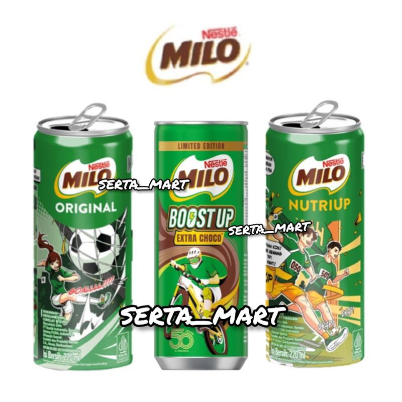 Jual Milo Activ-Go Original / Milo Nutri Up / Boost Up Kaleng 220ml ...