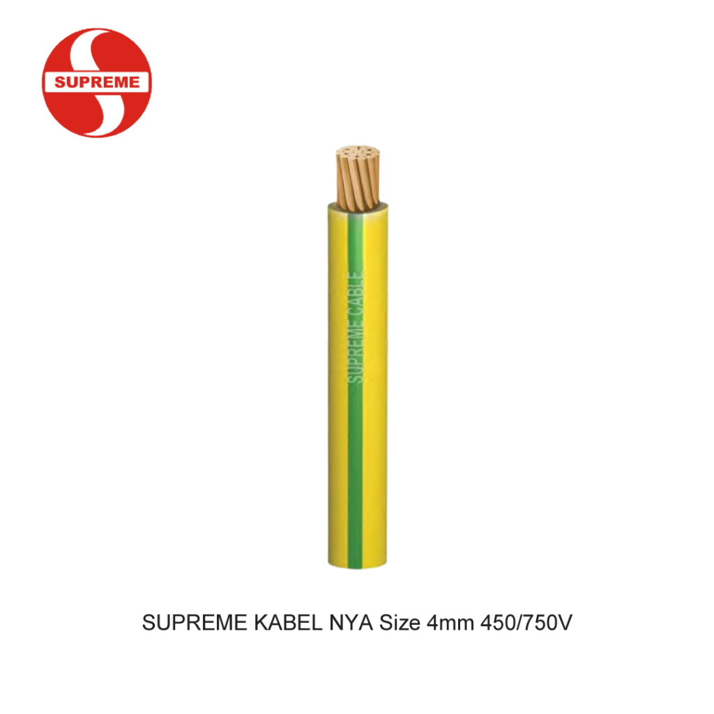 Jual [METERAN] Kabel SUPREME 4MM NYA Kawat Grounding Kuning Hijau | Shopee Indonesia