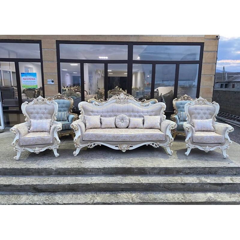 Jual Sofa Tamu Ukir Kayu Jati Kursi Tamu 131 Set Sofa Ukir Klasik Mewah