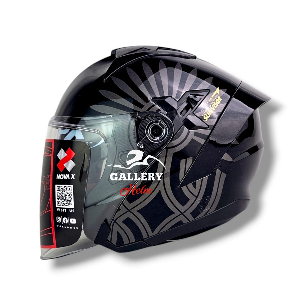 Jual Helm JPX Half Face Nova X Motif V2.0 N9 Nusantara Jokowi Double ...