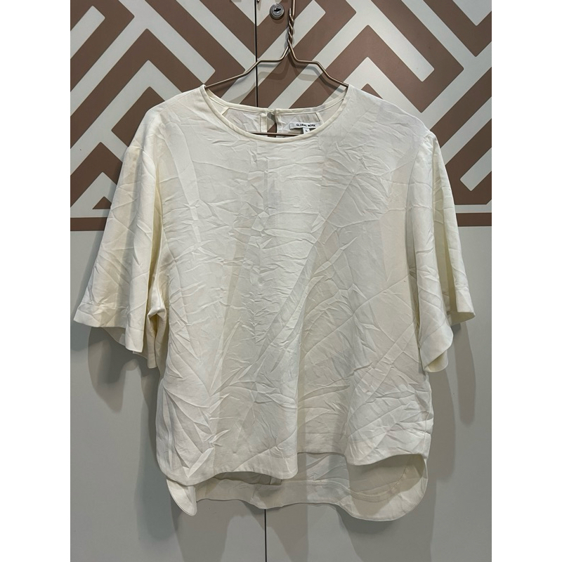 Jual BAJU ATASAN KULIAH KERJA WANITA PUTIH (GLOBAL WORK) | Shopee Indonesia