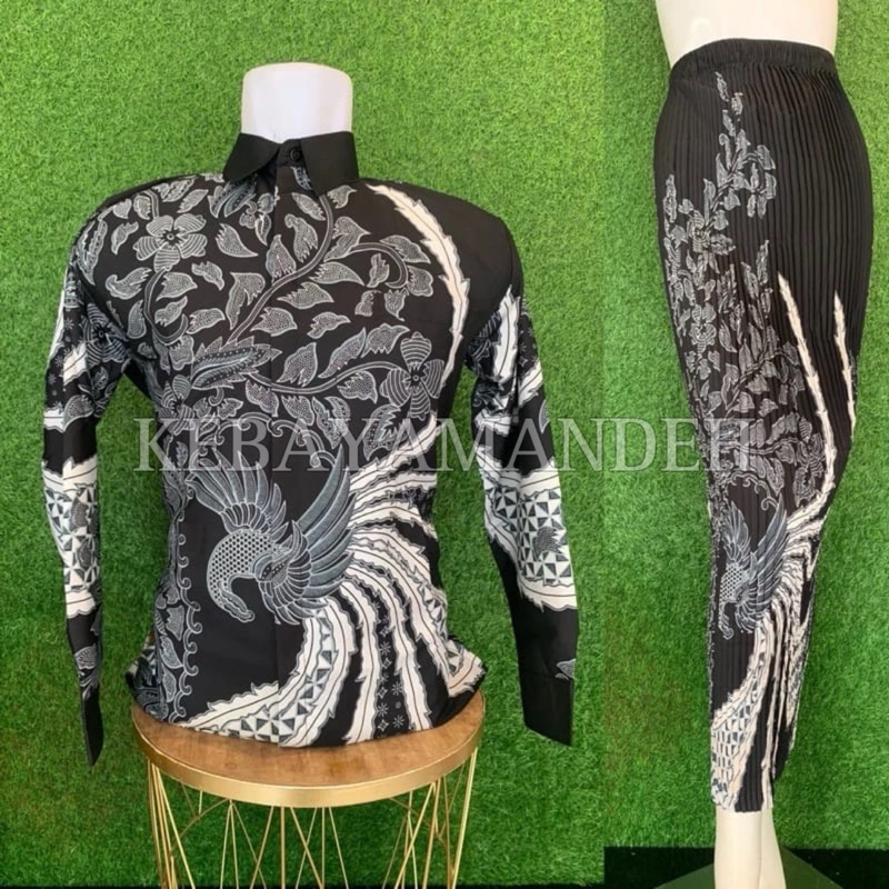 Jual KEBAYAMANDEH55 [bsw] BATIK COUPLE KEMEJA ROK PLISKET/BAJUBATIK ...