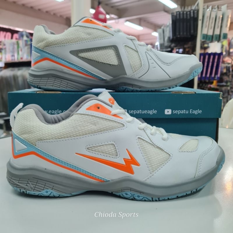 Jual Sepatu Spatu Shoes Badminton Bulutangkis Eagle Vector Putih ...