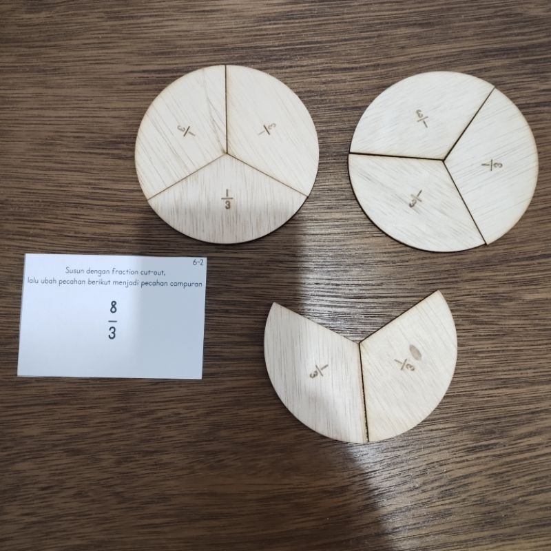 Jual Command Cards (Kartu Aktivitas) Montessori Fraction - Matematika ...