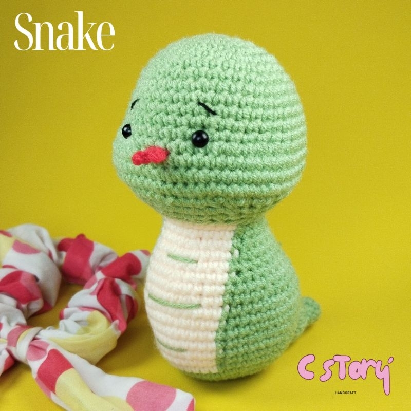 Jual Amigurumi Snake Plushie / Boneka Rajutan Ular Imut / Boneka ...