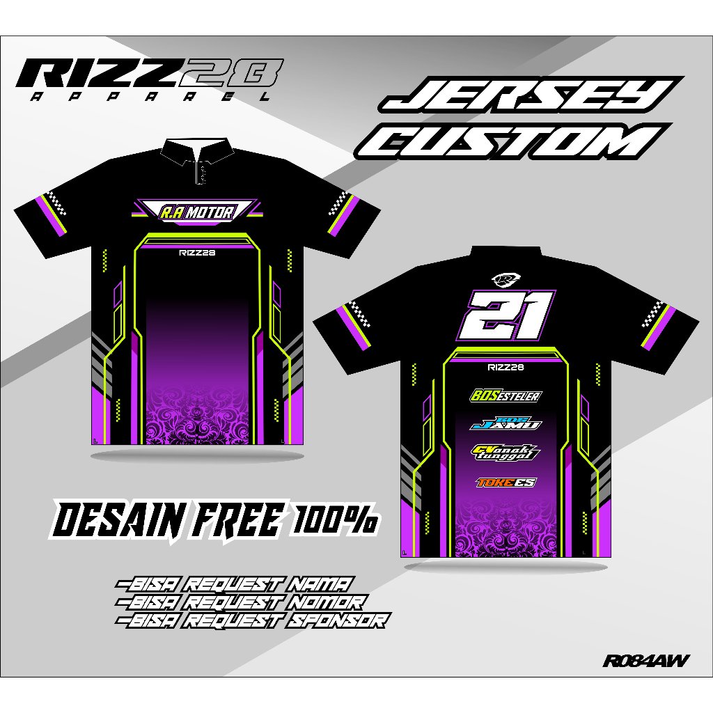 Jual JERSEY RACING kaos baju balap full printing bisa ubah nama nomor ...