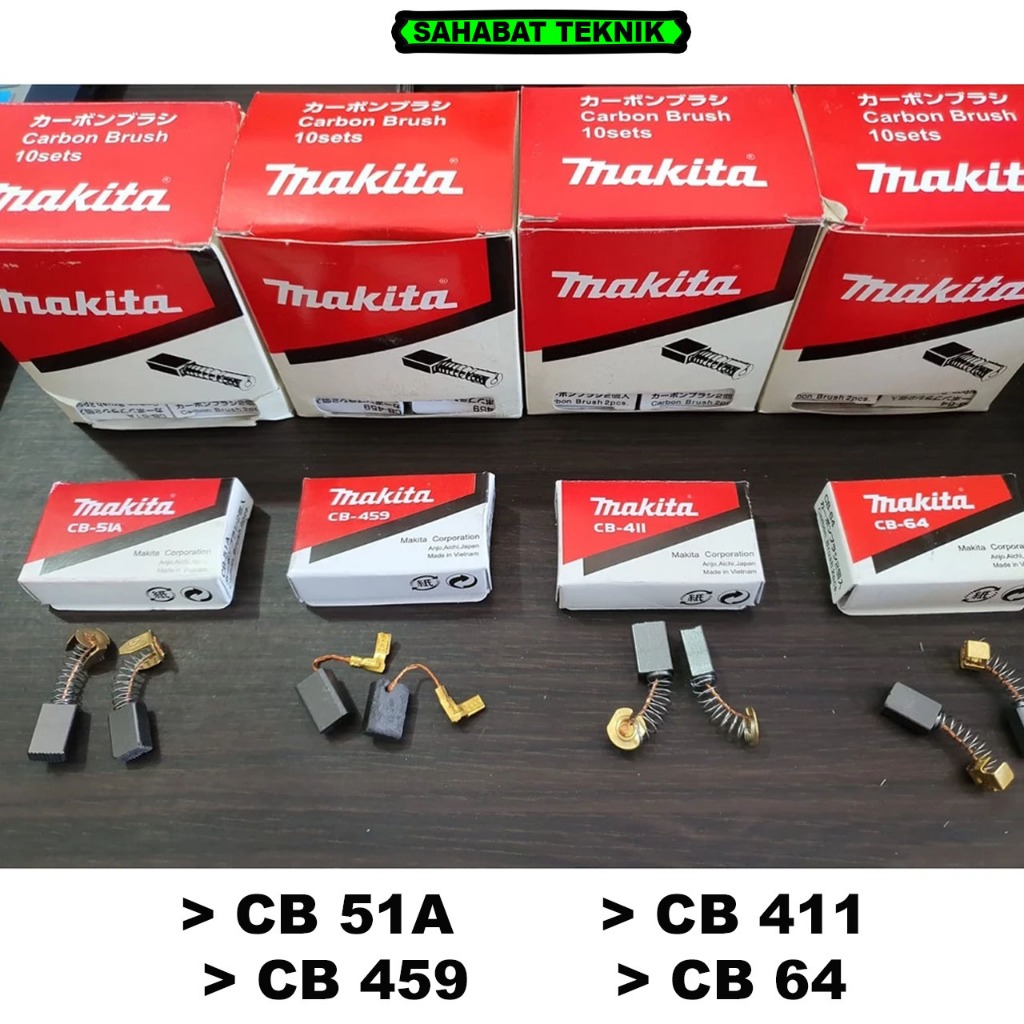 Jual Carbon Brush Brostel MAKITA CB 51 CB 64 CB 411 CB 459 CB 100 / Spul / Sparepart Mesin ...