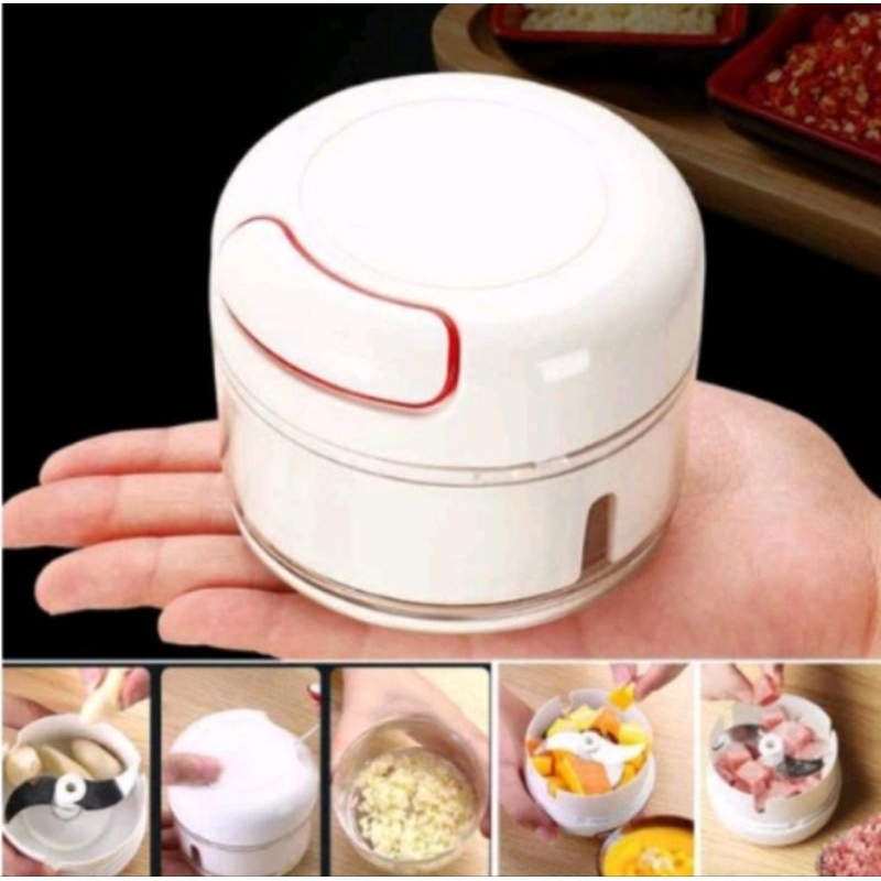 Jual mini food Chopper portable blender MPASI manual tarik tangan ...