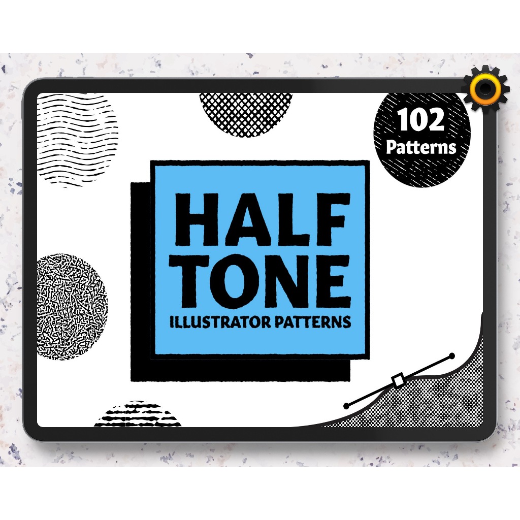 Jual Illustrator Pattern - Halftone Patterns Brushes by Bracken ...