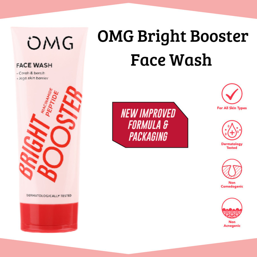 Jual OMG Oh My Glow Bright Booster Face Wash 50ML & 100ML/Pembersih ...