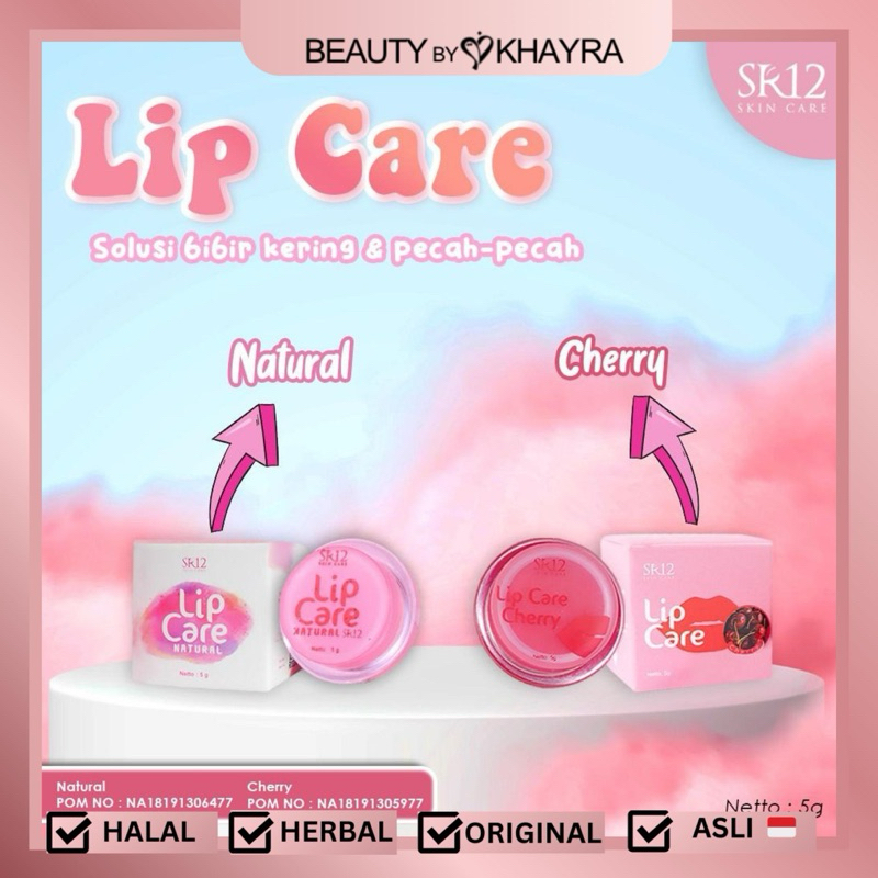 Jual Beauty by Khayra - SR12 Lipcare Lip Care Cherry Natural Solusi Bibir Kering & Pecah-Pecah ...