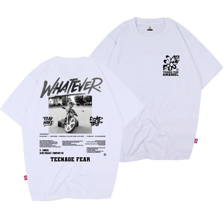 Jual KAOS DISTRO WHATEVER MOTIF PUTIH / KAOS KEREN OVERSIZE / KAOS ...