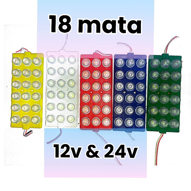 Jual Lampu 18 LED 24 volt 12 volt LED kolong truk LED bak samping truk bus 18 mata | Shopee ...