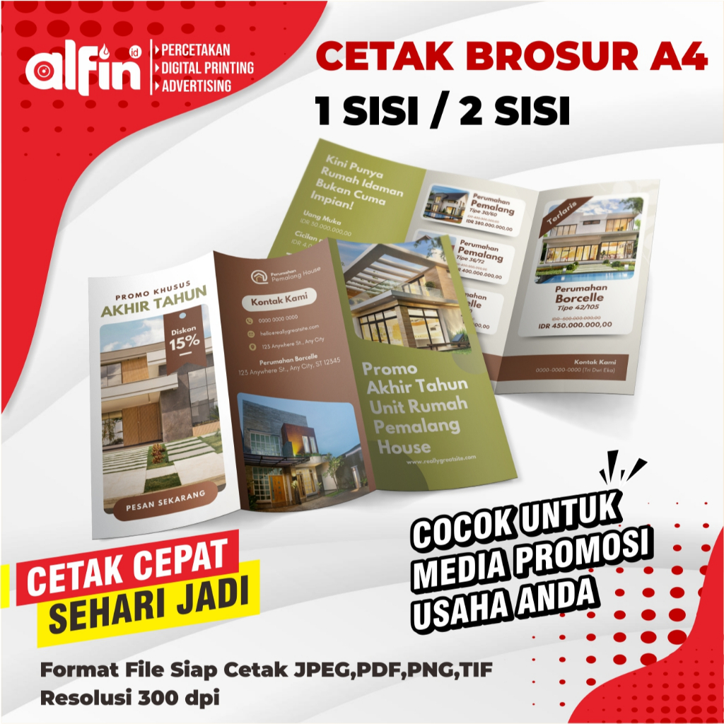 Jual CETAK BROSUR A4 | print pamflate custom | flayer | AP 120 GSM 1 SISI | 2 SISI | Shopee ...
