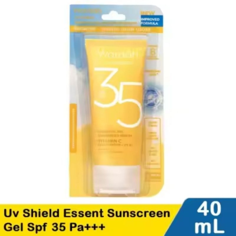 Jual wardah uv shield Essent sunscreen gel spf 35 pa++40 ml | Shopee ...
