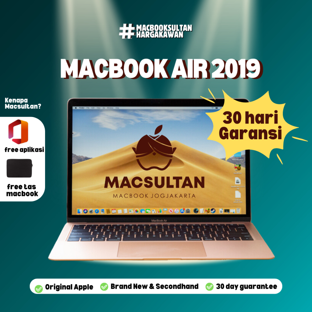 Jual Macbook Air 2019 Retina 13" Inch RAM 8GB SSD 128/256/512GB i5 i7 ...