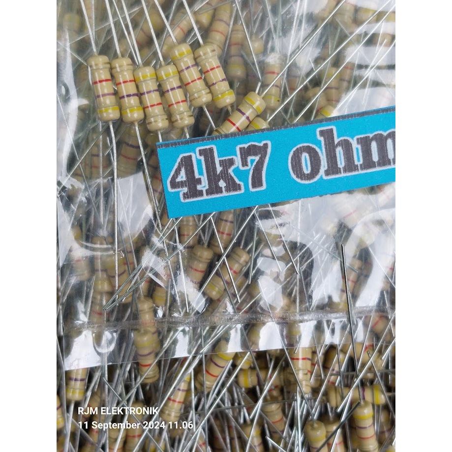 Jual 10 resistor 1/2 watt nilai 4k7 ohm | Shopee Indonesia