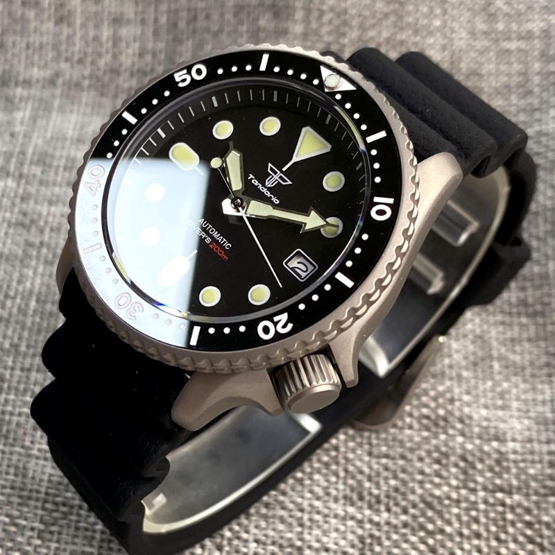 Jual TANDORIO TITANIUM SKX SEIKO NH35 A SAFIR + AR COATING CERAMIC ...
