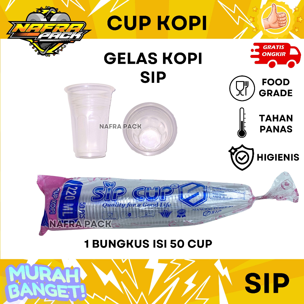 Jual Gelas Plastik Cup Aqua Isi 50 pcs Gelas Kopi Gelas Cup Susu 220 ml ...