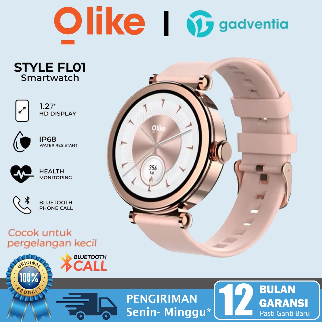 Jual Olike FL01 Style Zinc Alloy Smartwatch 1.27" Bluetooth Call IP68 ...