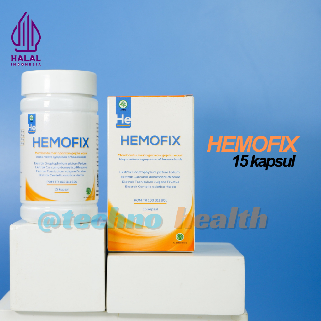 Jual TEKNOHEALTH Hemofix Herbal Wasir Original 15 Kapsul | Shopee Indonesia