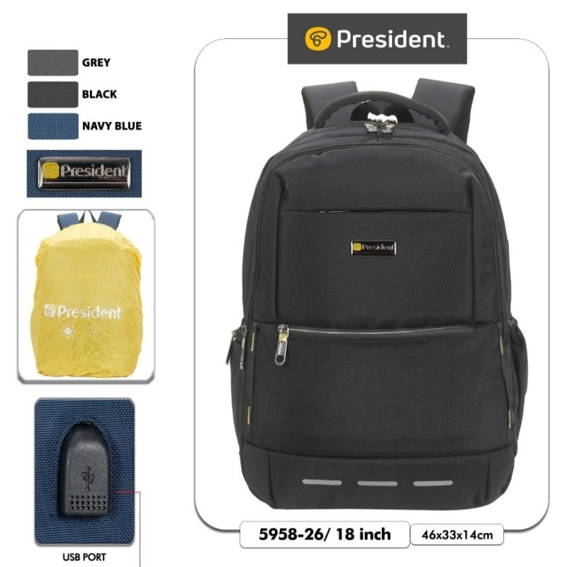 Jual President Tas Ransel Pria Original Brand President 5958-26 Ukuran ...