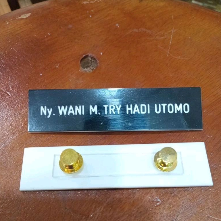 Jual papan nama dada grafir persit chandra kirana name tag nyonya ~paku ...